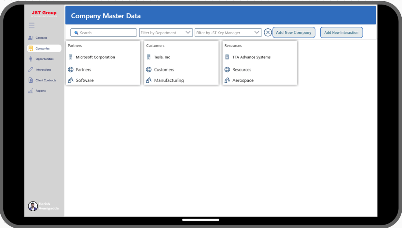 Case study: CRM Application - JST Group