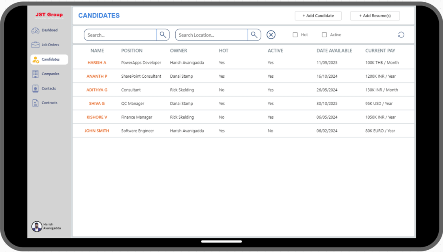 Case study: Recruitment Tracker Application - JST Group
